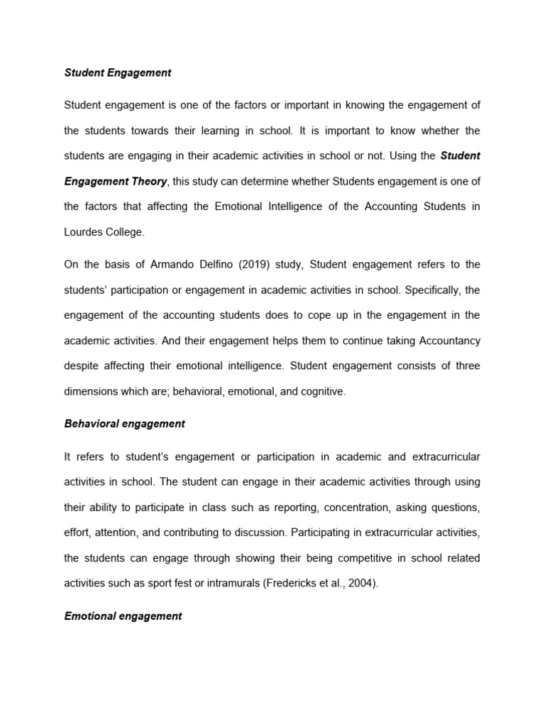 Impact Of Engagement On Emotional Intelligence Pdf Emotions