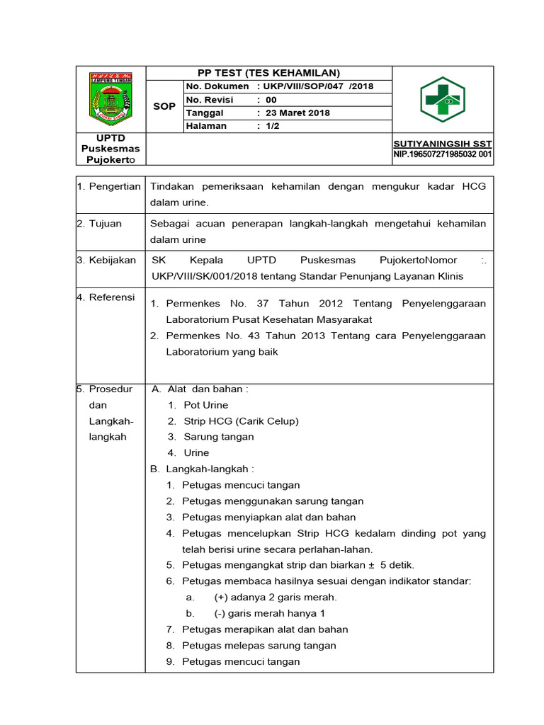 047 Pemeriksaan PP Test | PDF