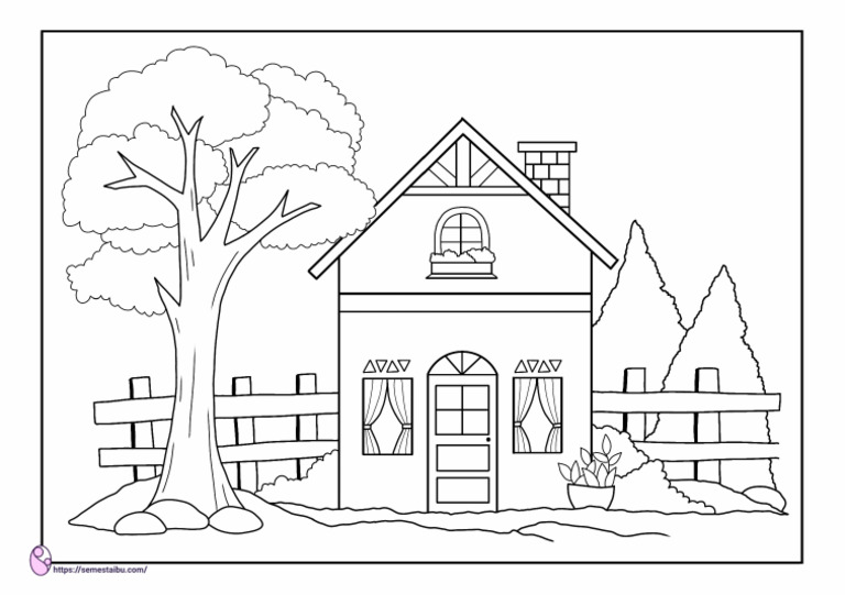 gambar-mewarnai-rumah-1- | PDF