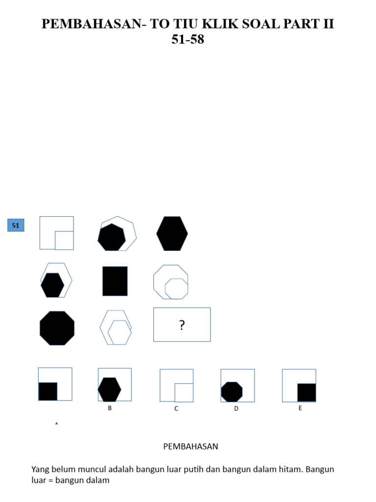Pembahasan-To Tiu Klik Soal Part Ii 51-58 | PDF