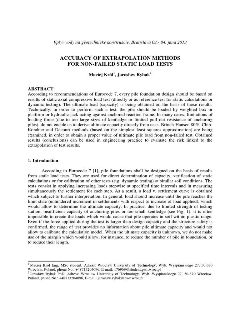 Accuracy of Extrapolation Methods | PDF