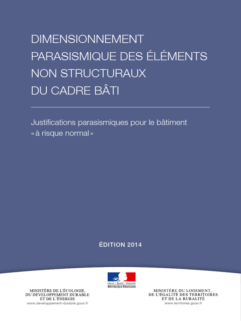 Dimensionnement Parasismique Des Éléments Non Structuraux | PDF