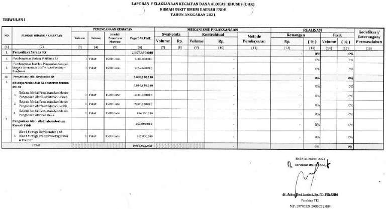 Laporan Realisasi DAK 2021 | PDF