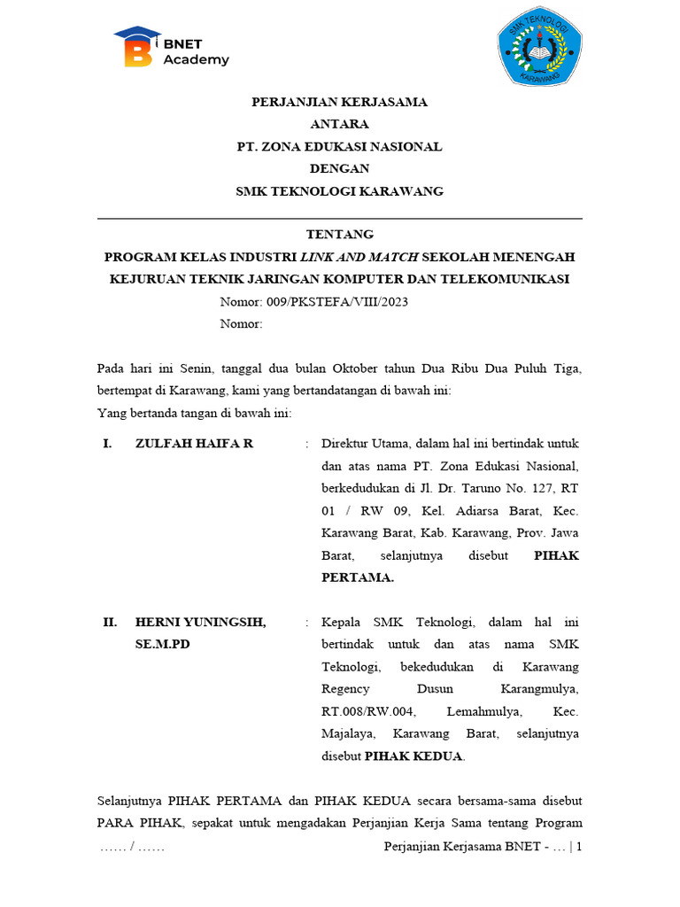 PKS SMK Teknologi Kelas Industri | PDF
