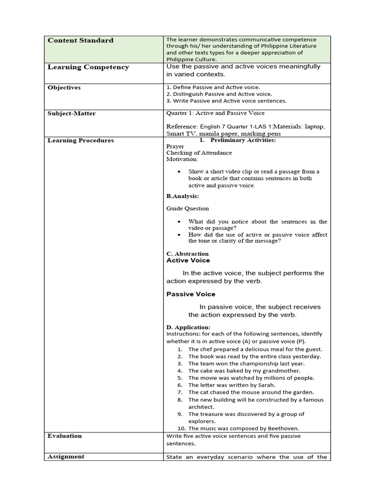 Day 4 Lesson Plan | PDF