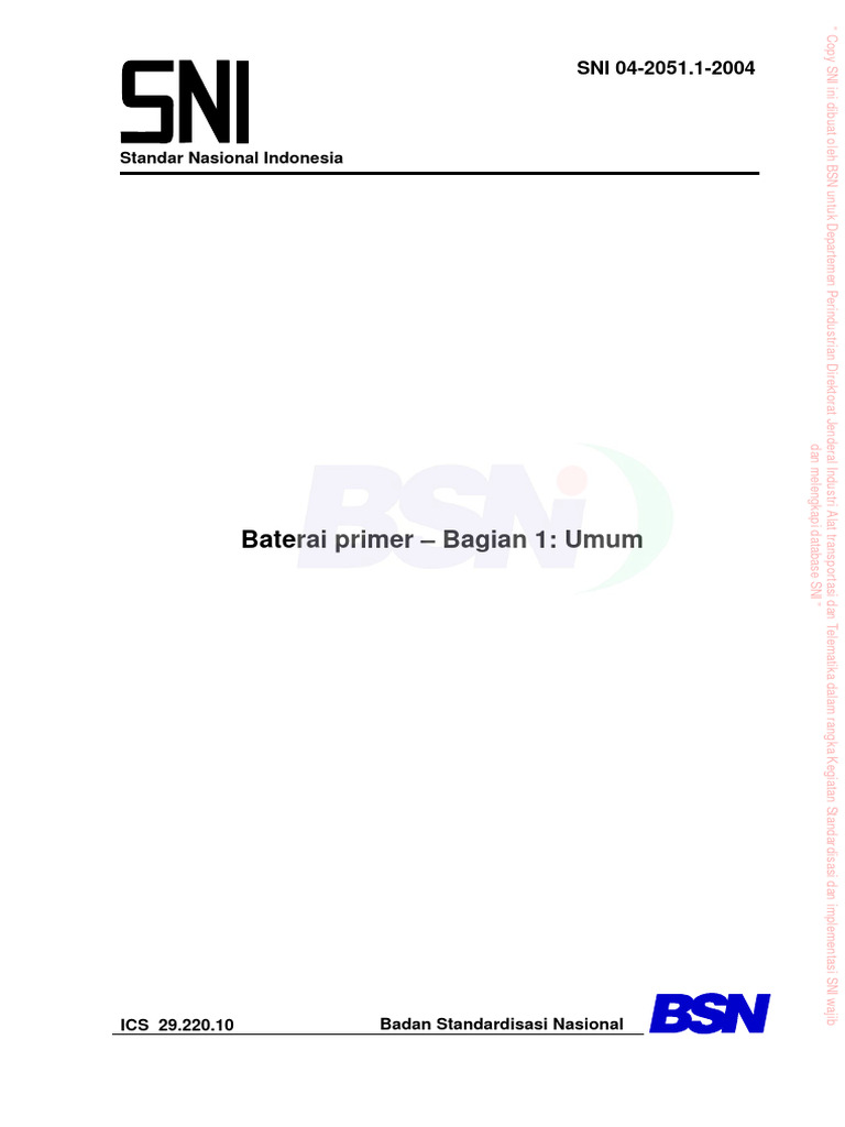 Sni 04-2051.1-2004 | PDF