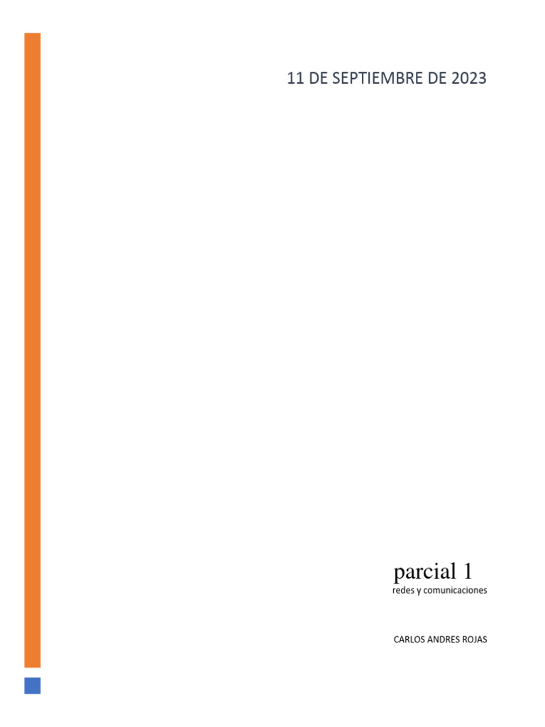 Parcial 1 Redes y Comunicaciones Carlos Andres Rojas Ramirez | PDF ...