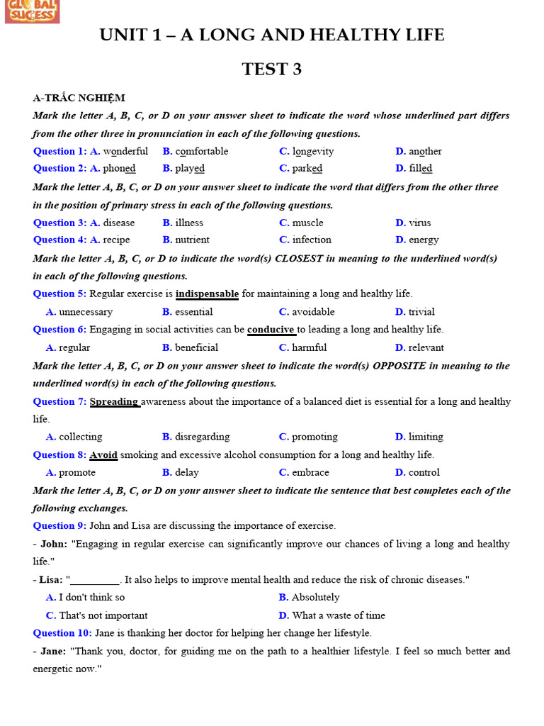 Test 3 - Unit1 | PDF