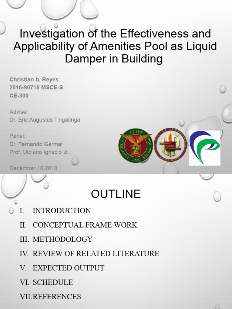 Amenities Pool as Liquid Damper Study | PDF