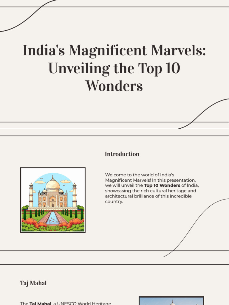 Indias Magnificent Marvels Unveiling The Top 10 Wonders | PDF