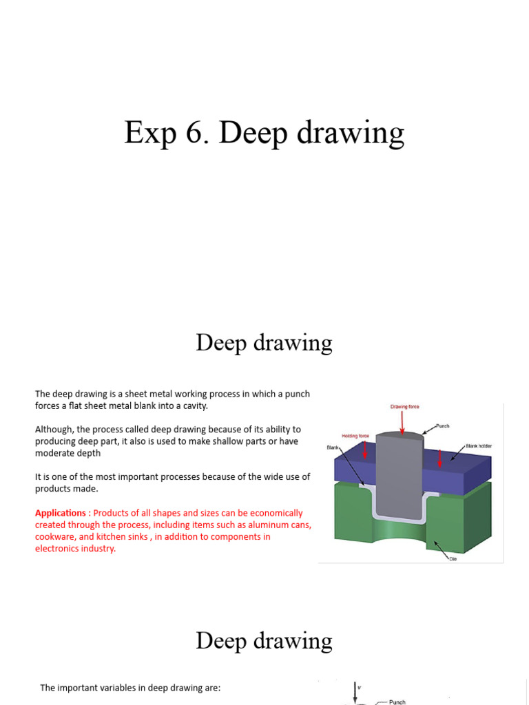 Exp 6 - Deep Drawing | PDF