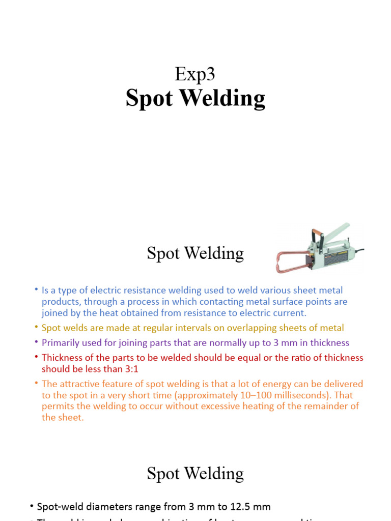MPL Exp3 Spot Welding | PDF