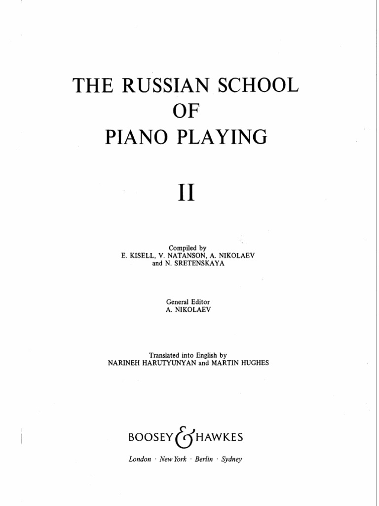 The Russian School of Piano Playing 2 (Complete) | PDF