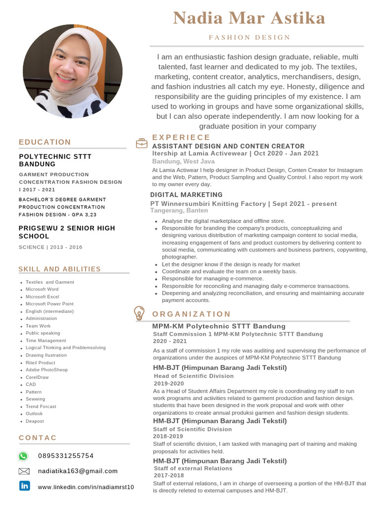 Resume Nadia Astika | PDF