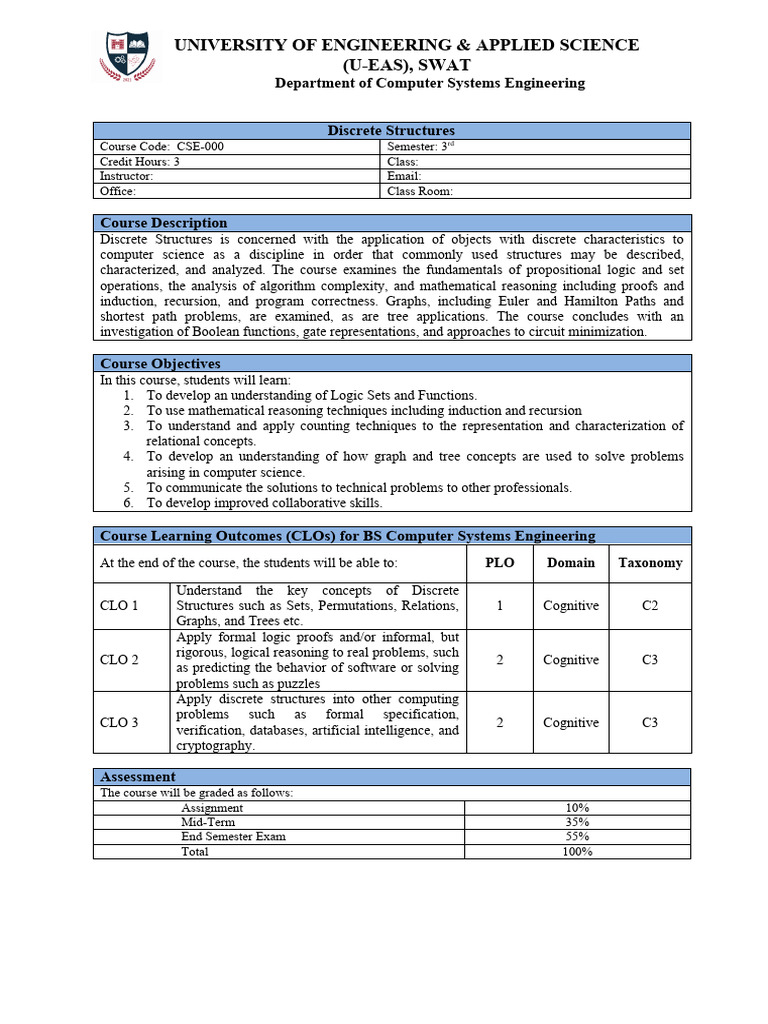 CSF Discrete Structures (Th) | PDF