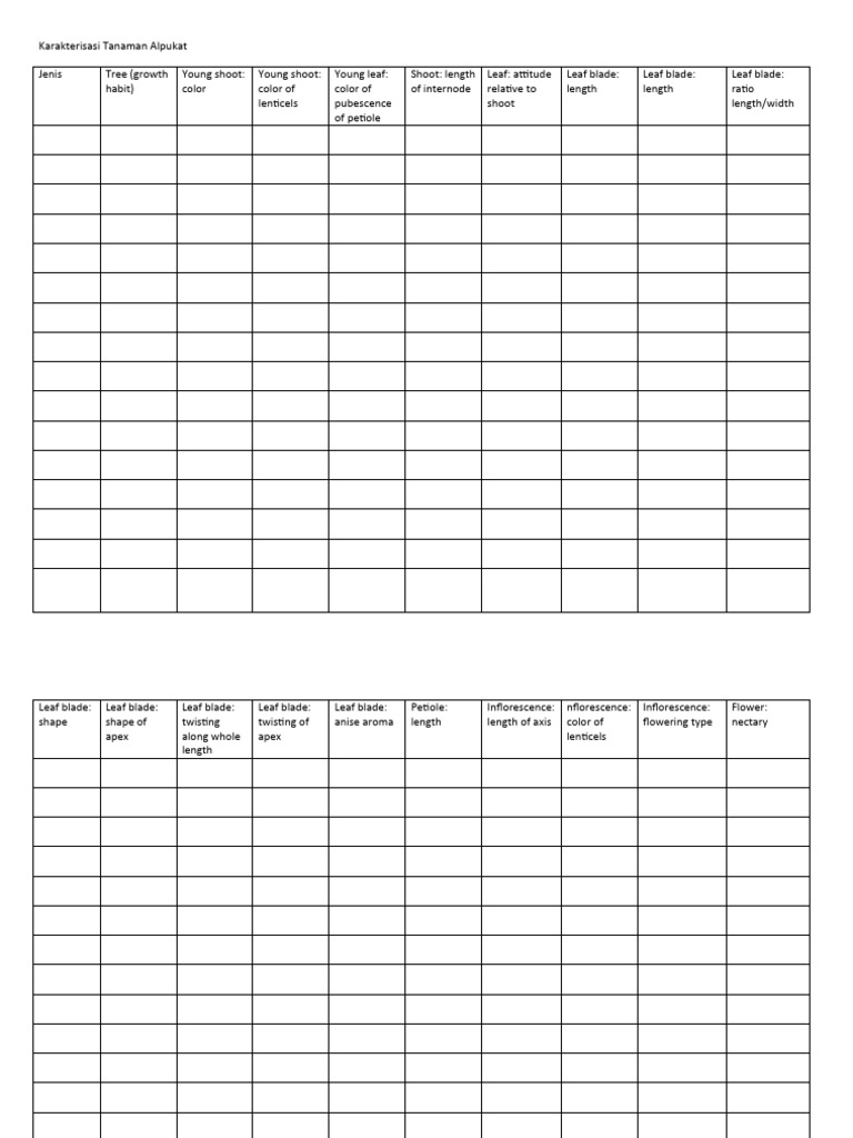 Karakterisasi Tanaman Alpukat | PDF