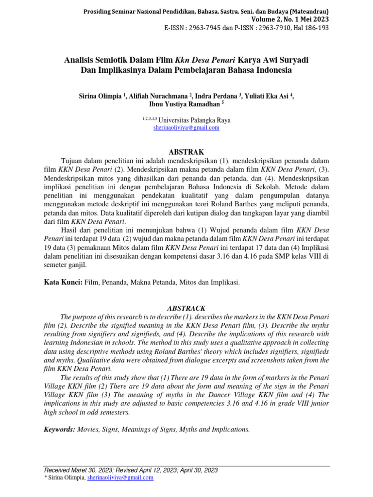 Jurnal Prosiding Mateandrau - VOLUME 2, NO. 1, MEI 2023 Halaman 186-193 ...
