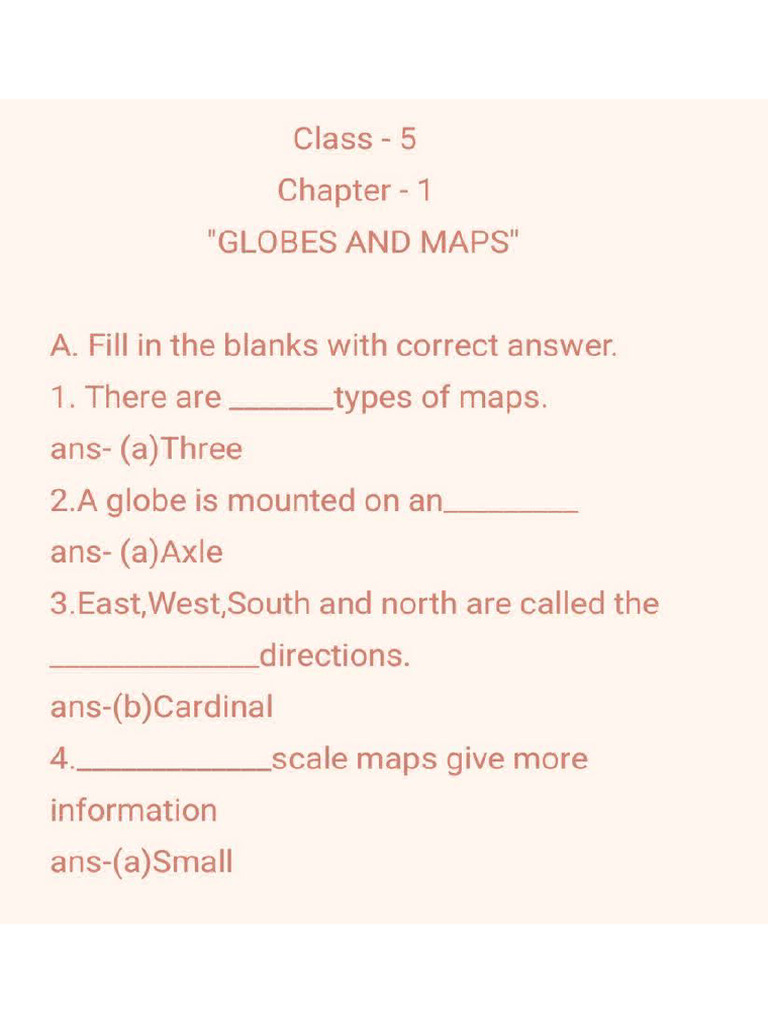 Chapter 1 Globes and Maps | PDF
