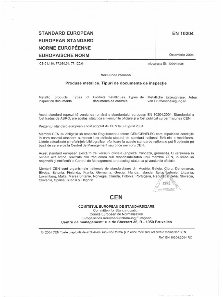 En 10204 | PDF