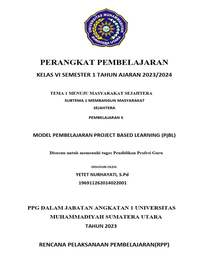 Perangkat Pembelajaran Punya Mamak 01 | PDF