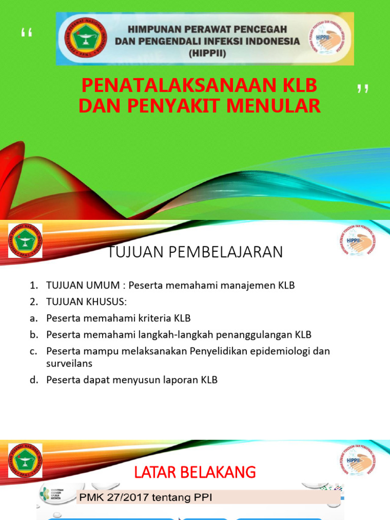 Penatalaksanaan Klb Pdf