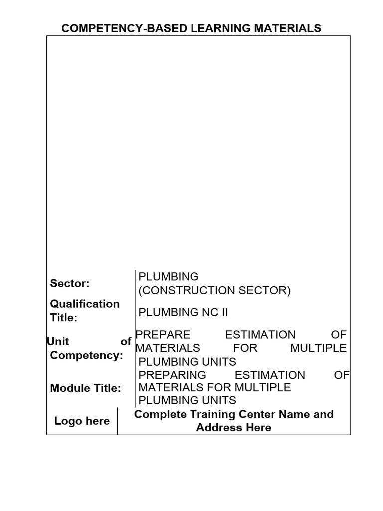 plumbingncii-core-1-prepare-estimation-of-materials-for-multiple ...