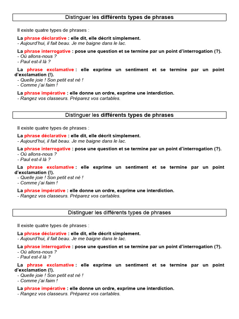 Distinguer-les-differents-types-de-phrases | PDF
