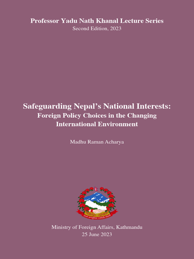 Safeguarding Nepal's National Interests | PDF | Great Power | Peacekeeping