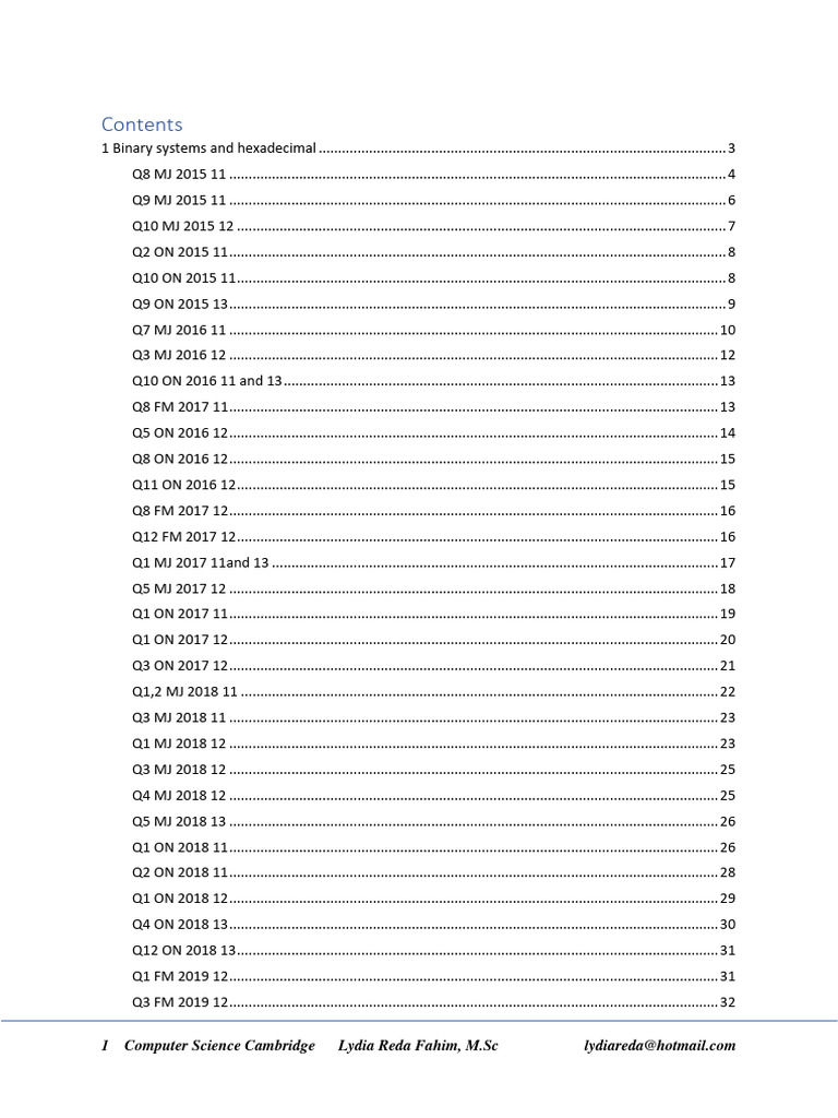 1 Computer Science Cambridge Lydia Reda Fahim, M.SC | PDF
