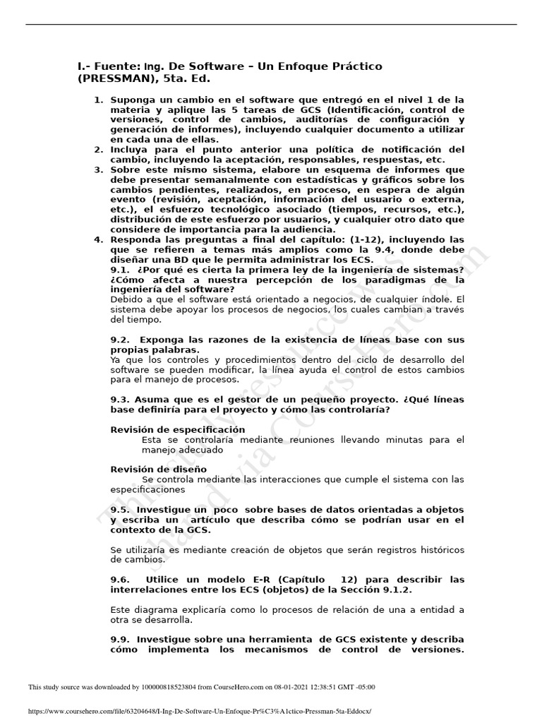 I. Ing. de Software Un Enfoque PR Ctico Pressman 5ta. Ed | PDF | Negocios | Informática