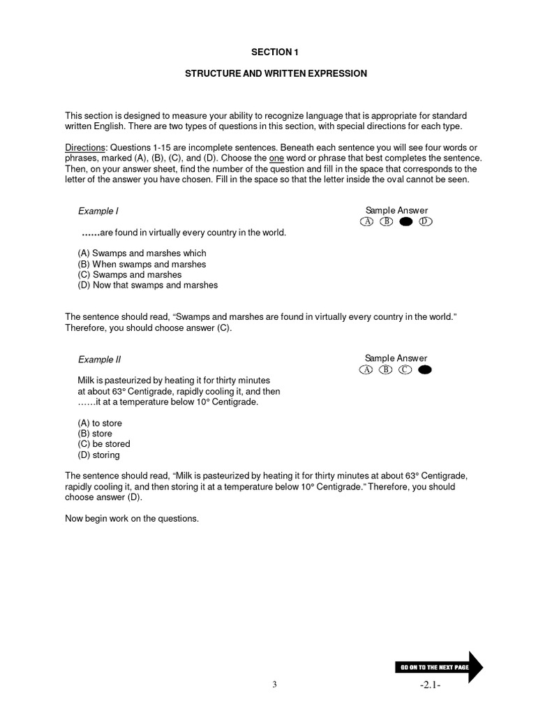 English TOEFL test | PDF