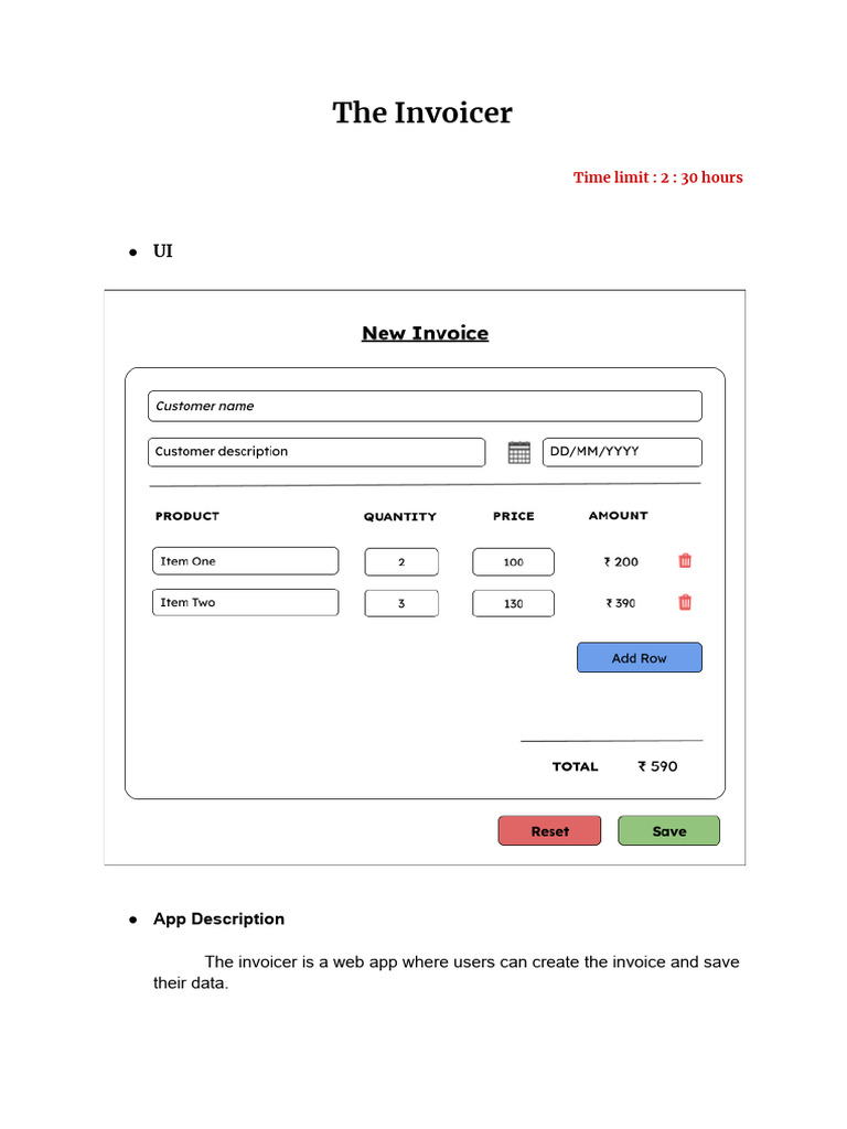 React Invoice App Pdf