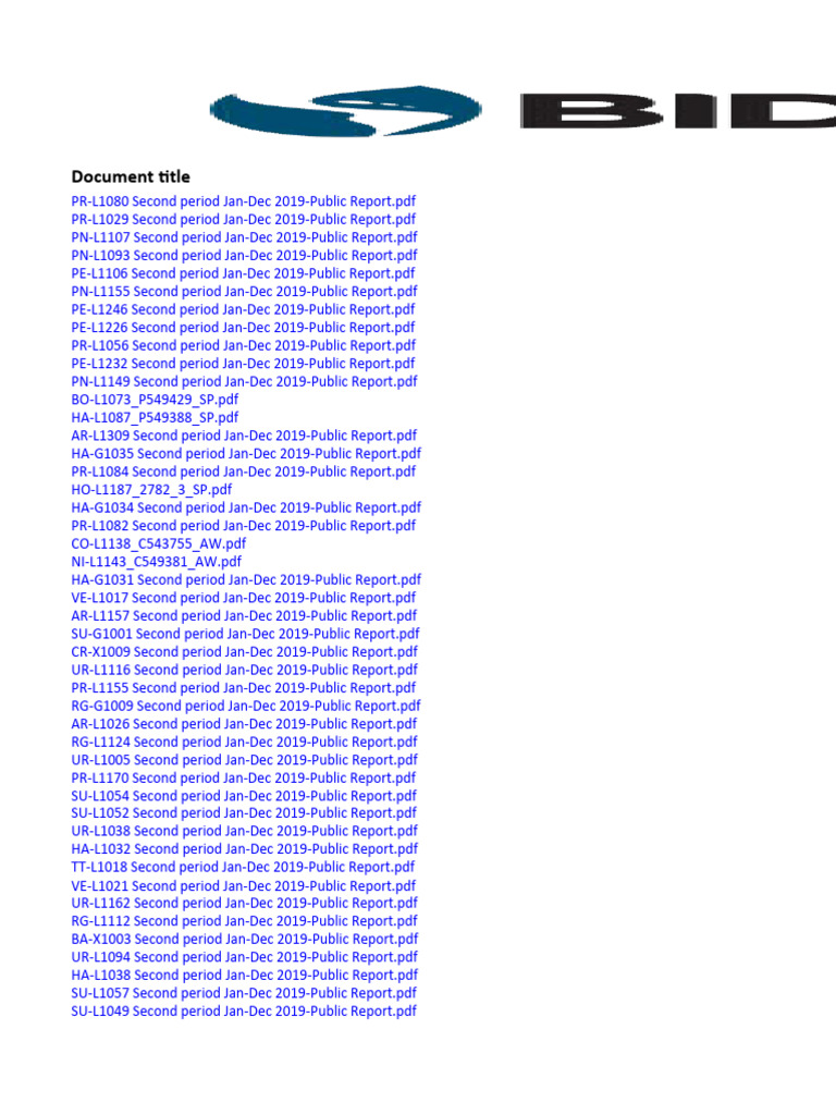 IDB Procurement Plans | PDF