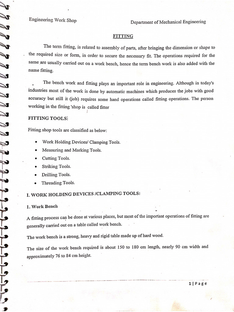 Fitting Record Notes | PDF