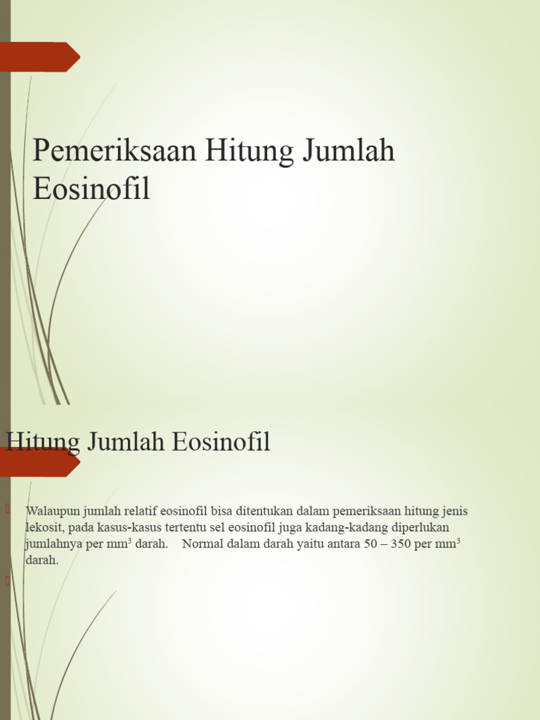 Pemeriksaan Hitung Eosinofil | PDF