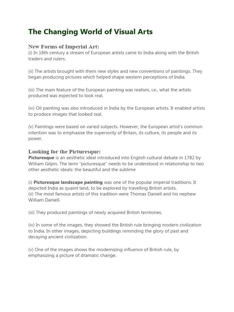 The Changing World of Visual Arts | PDF | Paintings | The Arts