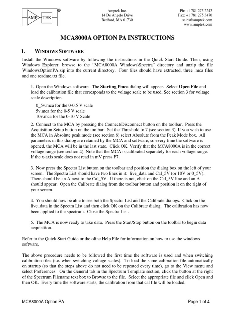 MCA8000A Option PA Instructions A2 | PDF