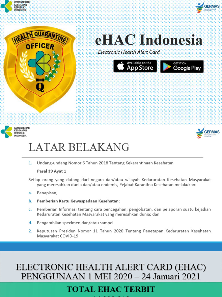 Sosialisasi EHAC 2021-2 | PDF