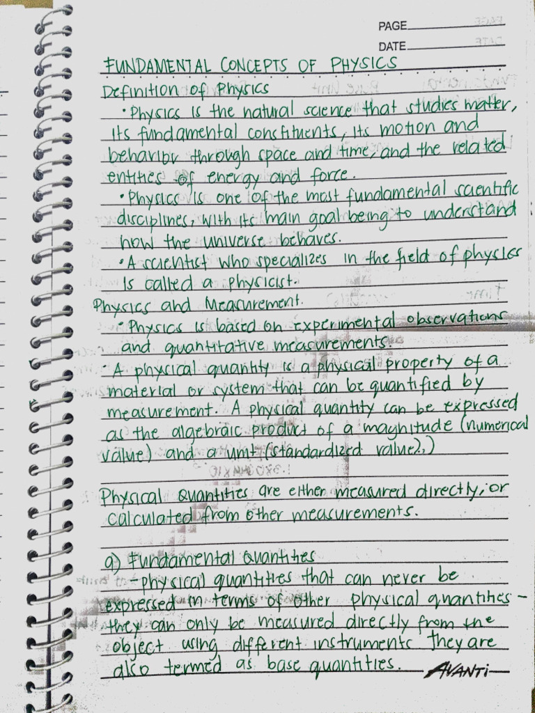 Physics Notebook | PDF