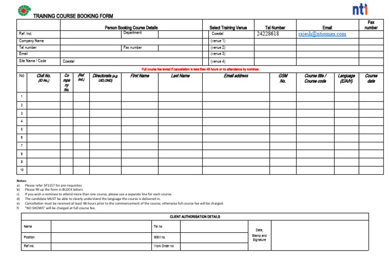 PDO Nomination Form-NTI | PDF