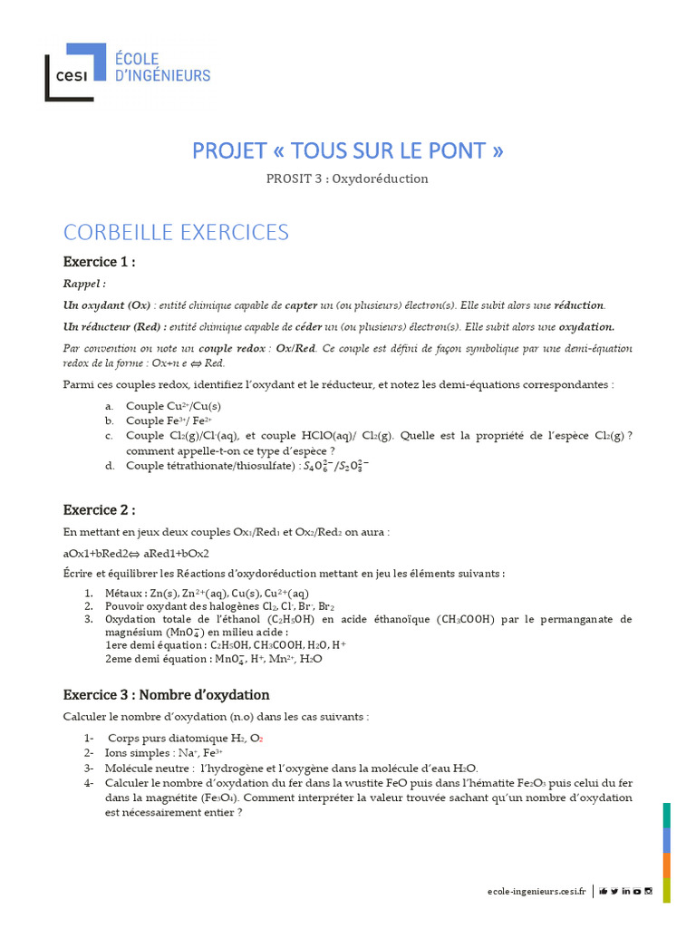 Corbeille_prosit_3_oxydoreduction-V4 | PDF