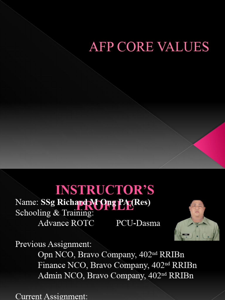 Afp Core Values | PDF