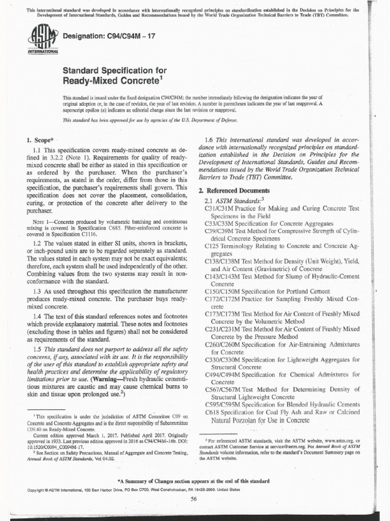 Astm C94 | PDF
