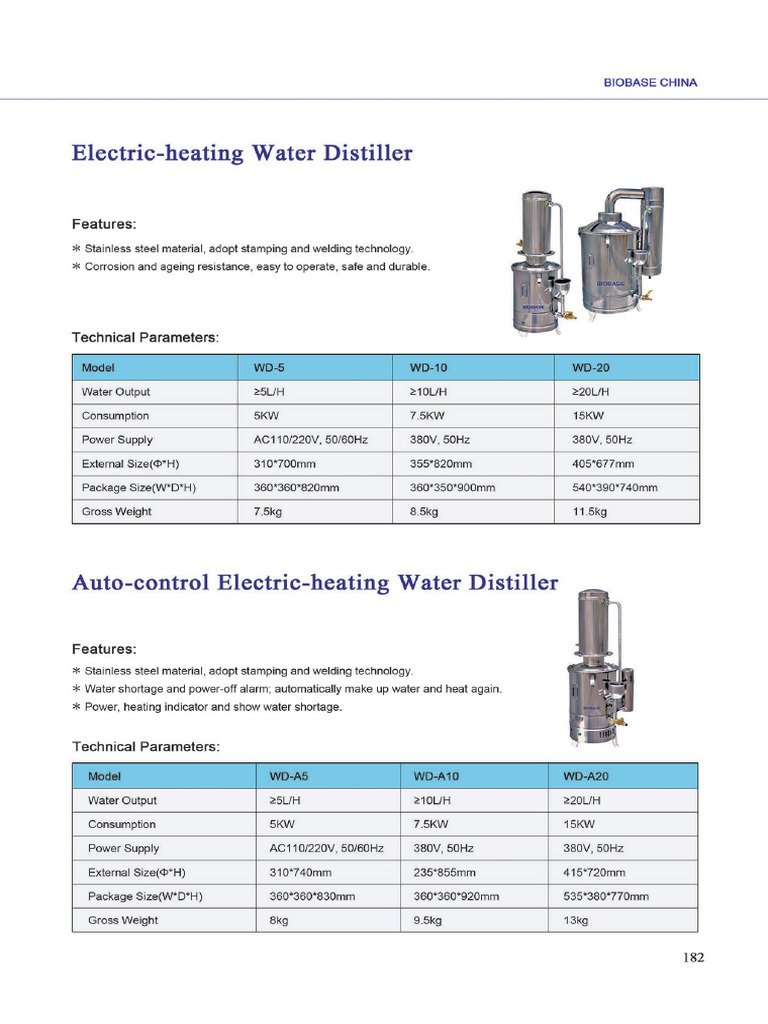 biobase-water-distiller-wd-a5 | PDF