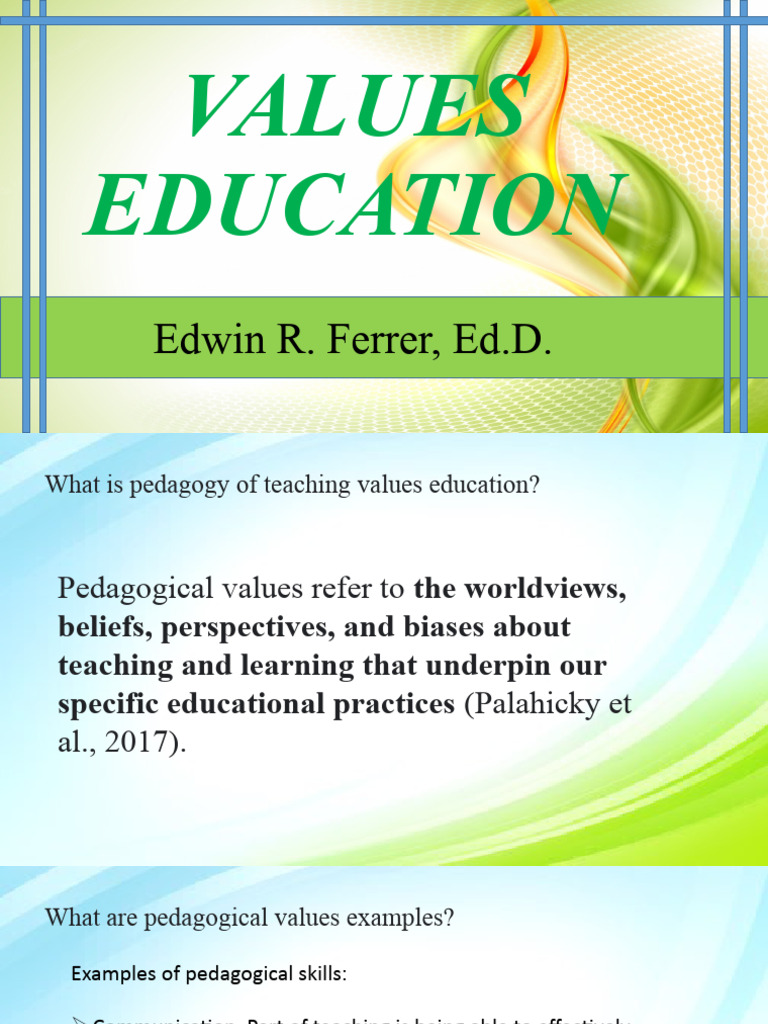 Values Education | PDF