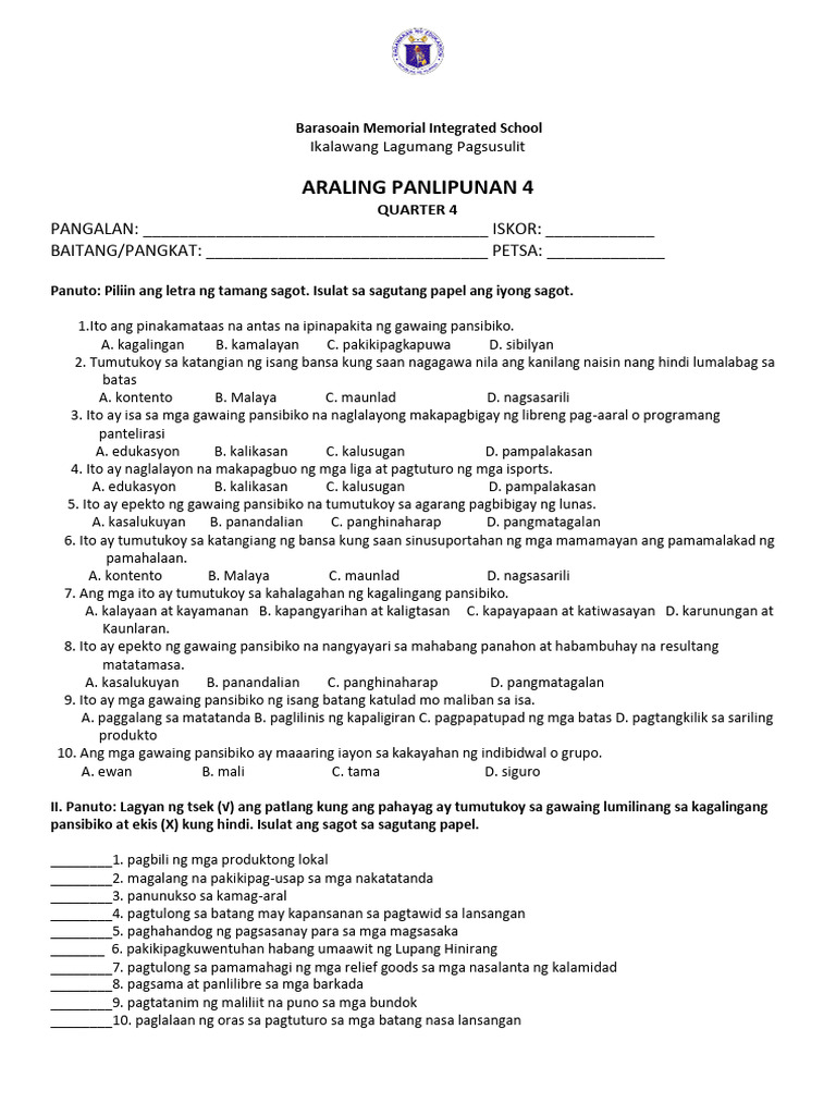 AP4-Second-Summative-Test-Q4-1 (1) | PDF