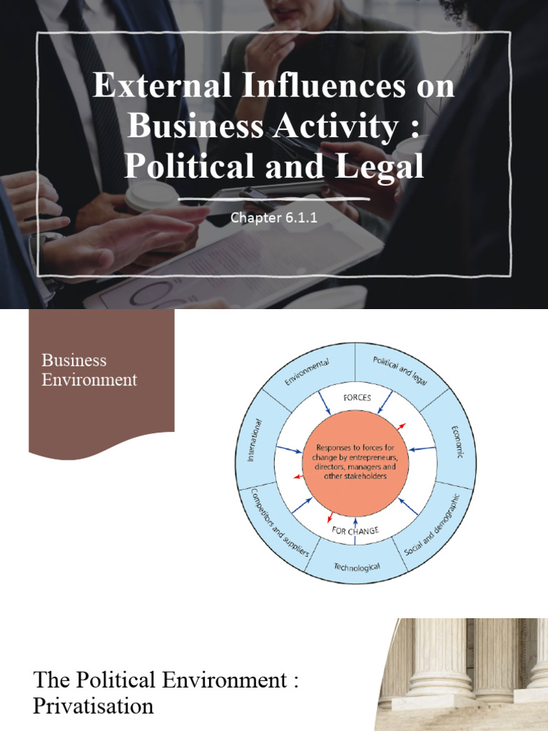6.1.1 External Influences On Business Activity Political and Legal | PDF