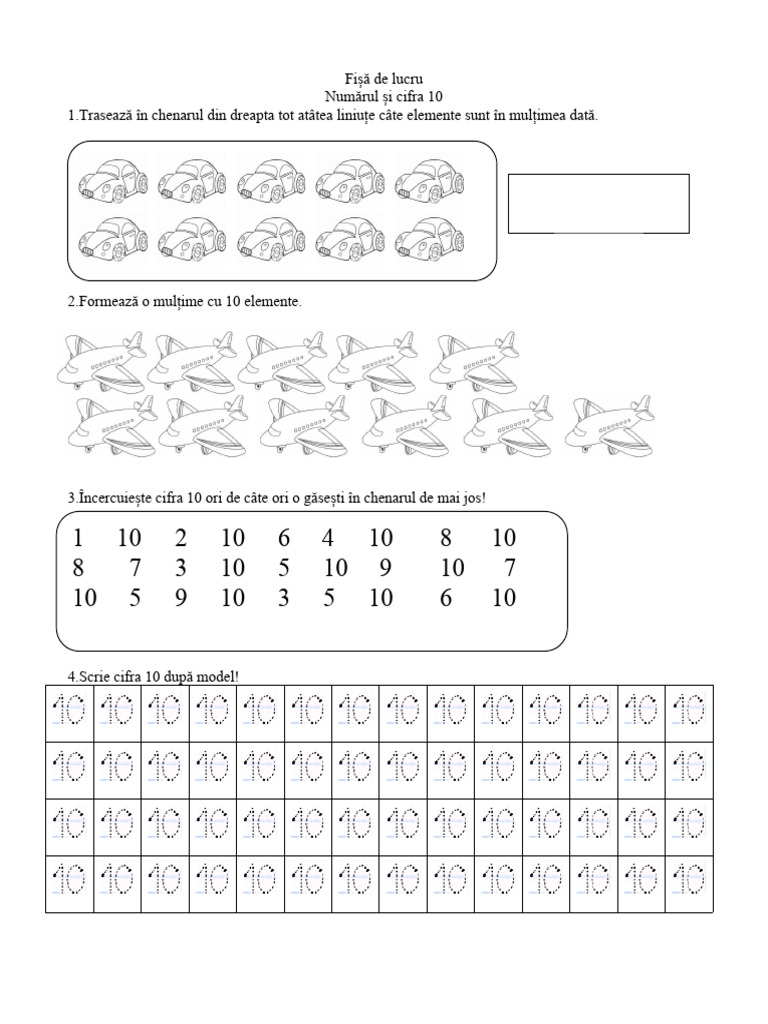 Numarul Si Cifra 10 | PDF