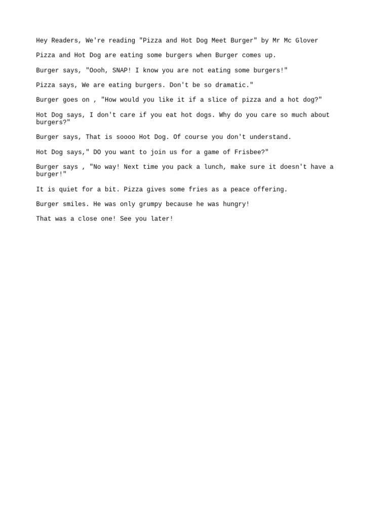 Kids' Fun Story: Food Friends Adventure | PDF