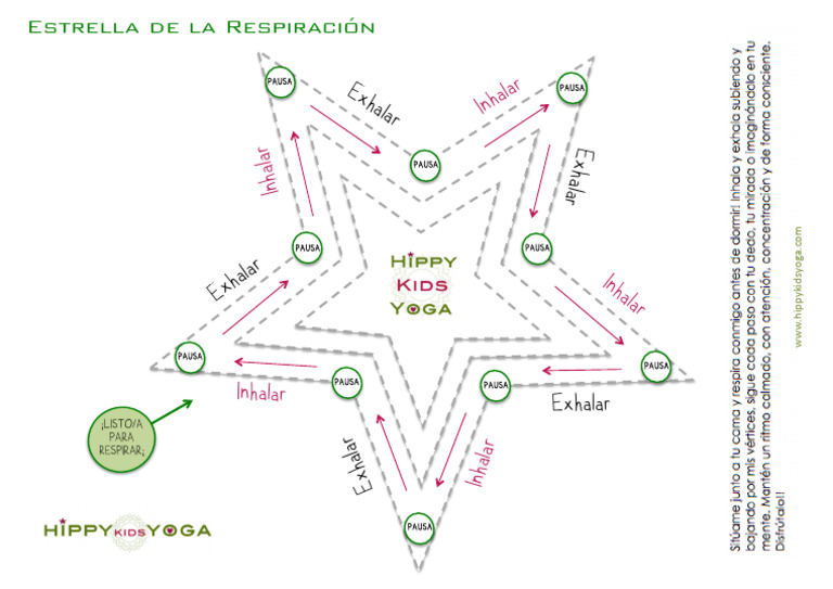 Plantilla Estrella Respiración Hippy Kids Yoga | PDF